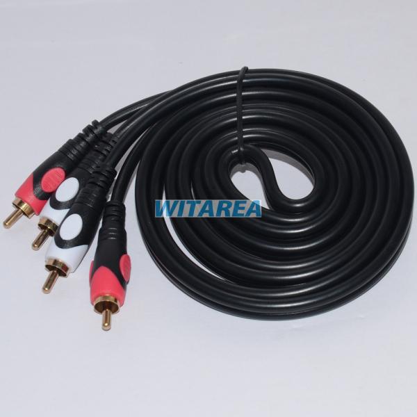 OFC Wiring 2 RCA Male connectors To 2 RCA Male Connectors Cables