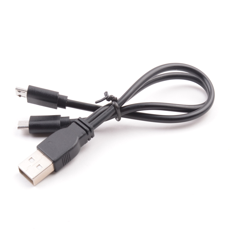 Professional Micro USB Splitter Cable USB 2.0 to Dual Micro USB Y ...